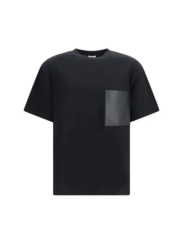 Bottega Veneta Pima Cotton Jersey T-shirt With Pocket - Black