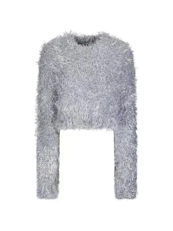 Junya Watanabe Metallic-effect Eyelash-knit Sweater