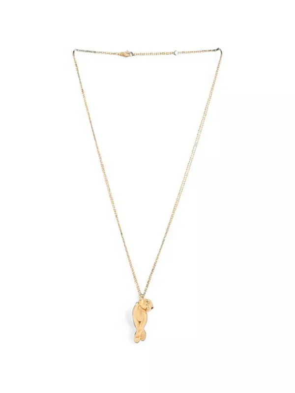 Cartier Panthere De Pendant 18k Yellow With Tsavorite And Onyx Necklace - Gold
