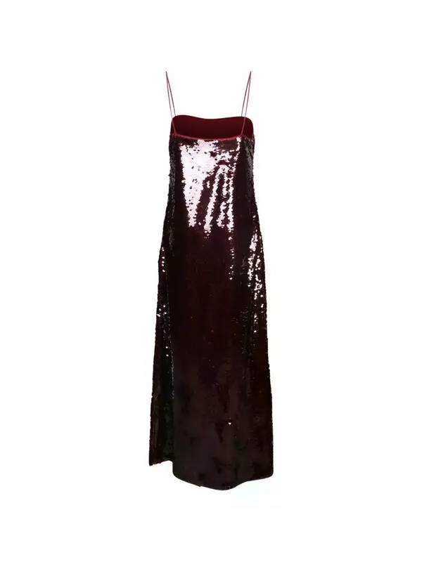 Alberta Ferretti Sequin-embellished Spaghetti-strap Dress