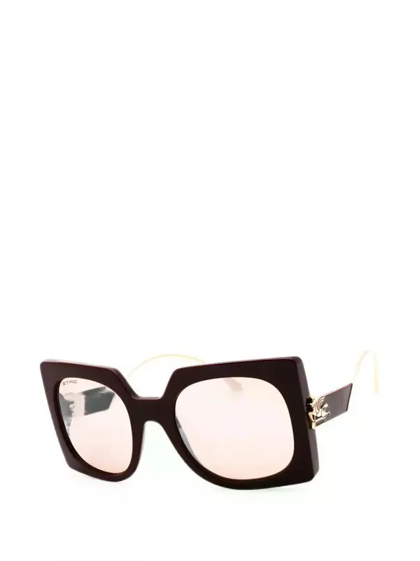 Etro Oversized Square Frame Sunglasses - Red