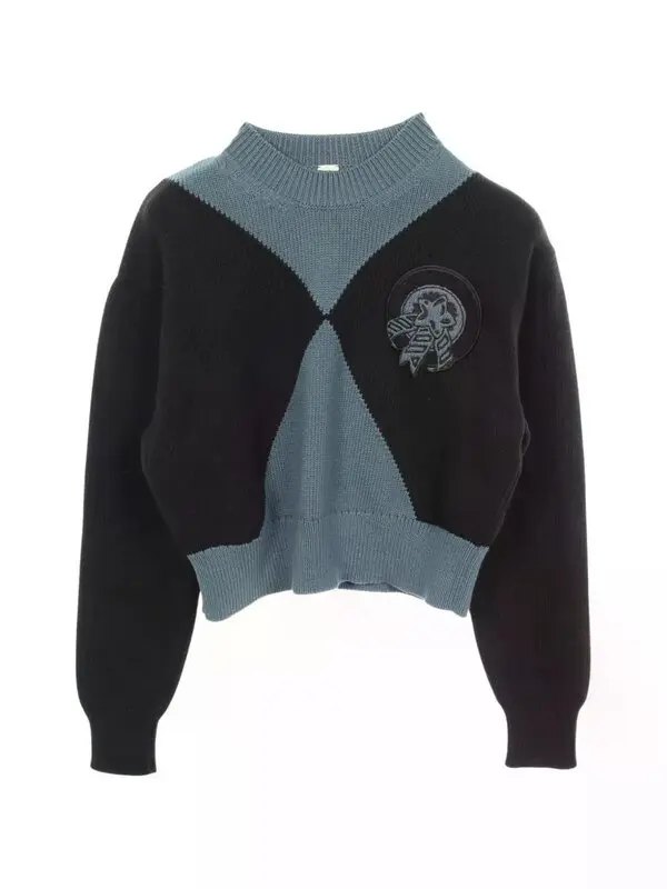 Hermès 2010s Candy Libris Cropped Sweater - Black