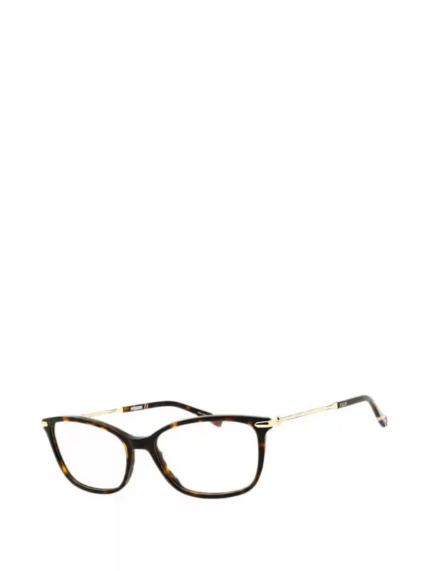 Missoni Tortoiseshell-effect Rectangle-frame Glasses