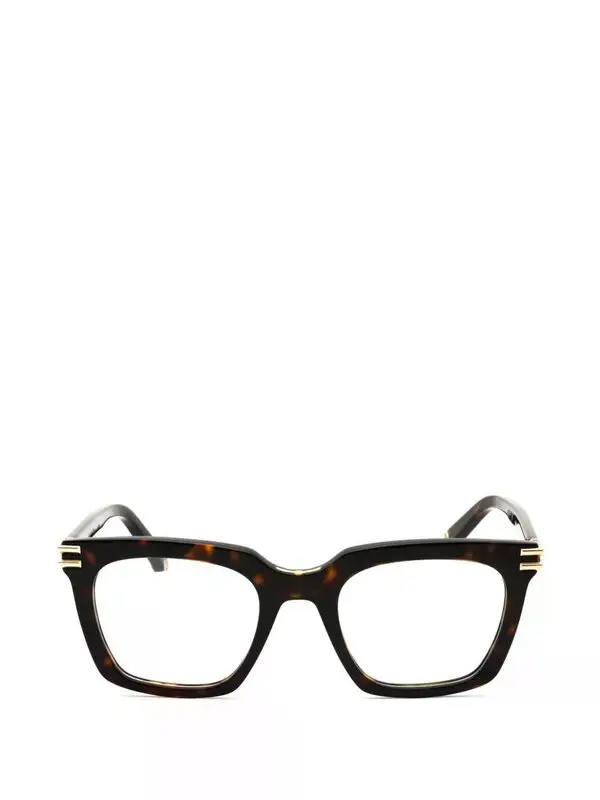 Philipp Plein Tortoiseshell-effect Square-frame Glasses - Brown