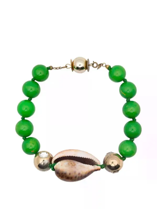 Valentino Garavani 1980s Cowrie Shell Beaded Necklace - Gold