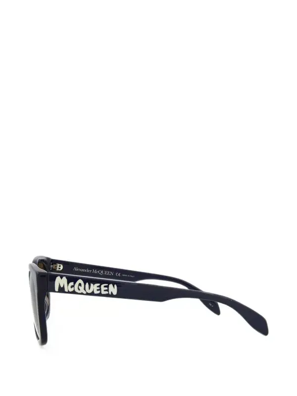 Alexander McQueen Graffiti Square Frame Sunglasses