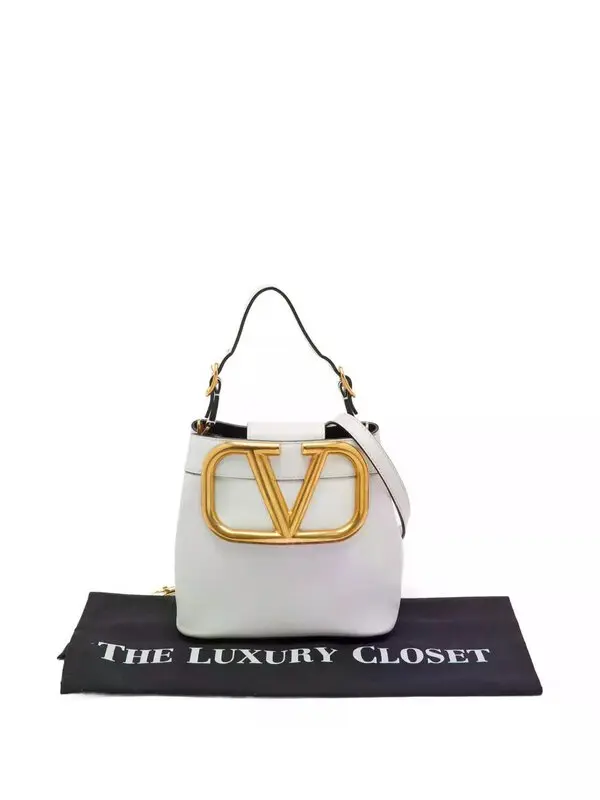 Valentino Garavani Vlogo Leather Top Handle Bag