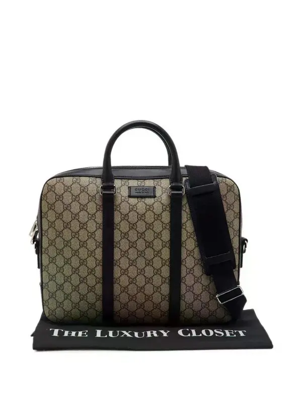 Gucci Gg Supreme Canvas Briefcase