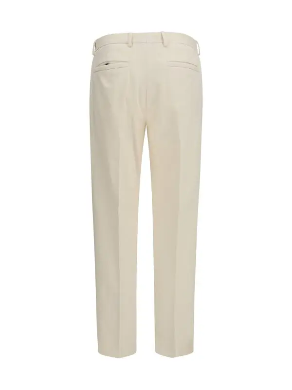 Zegna Cotton And Cashmere Tailored Pants