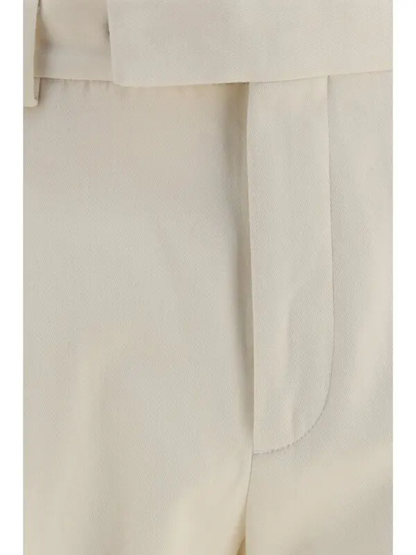 Zegna Cotton And Cashmere Tailored Pants