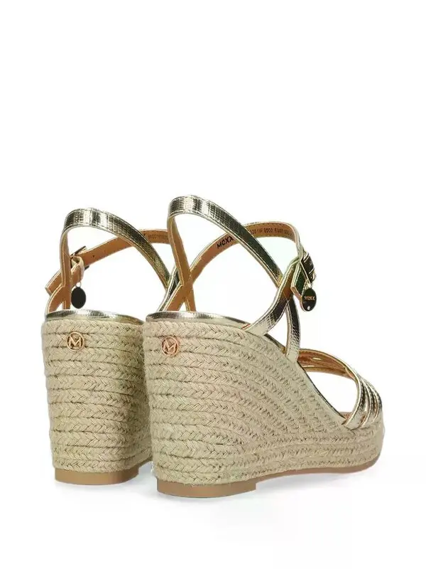 MEXX Strappy Wedge Espadrilles With -tone Metallic Finish