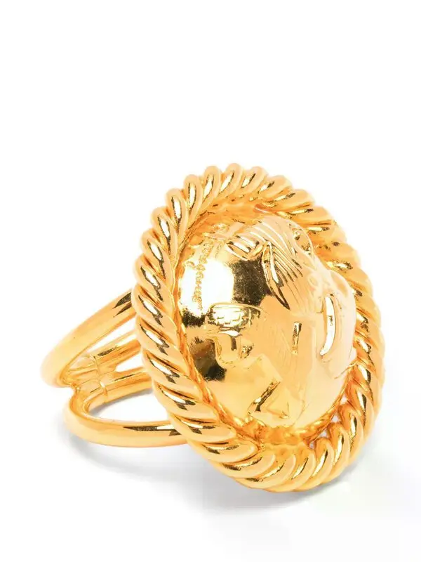 FERRAGAMO 1980s Twisted-edge Ring - Gold