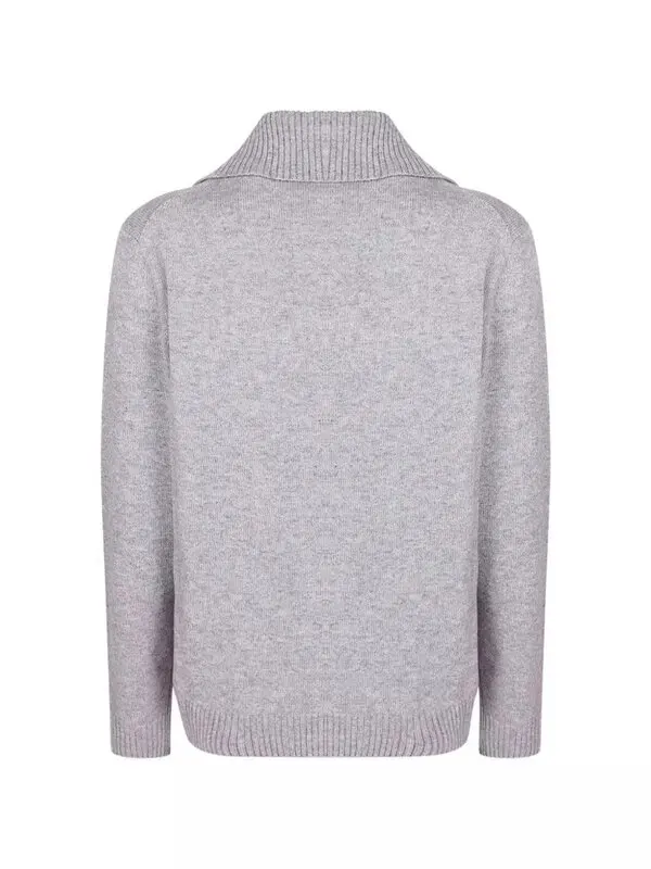 ZANONE Quarter-zip Knitted Sweater - Grey