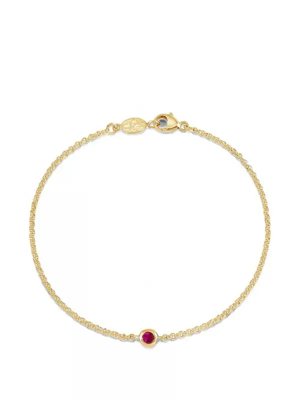 DOWER & HALL Dewdrop Ruby Gemstone Bracelet - Gold