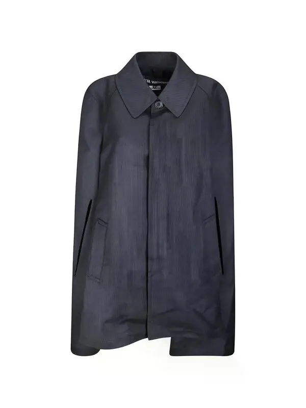 Junya Watanabe Pinstripe Pattern Cape-style Coat