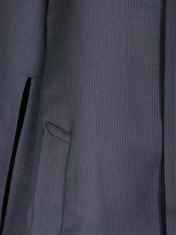 Junya Watanabe Pinstripe Pattern Cape-style Coat