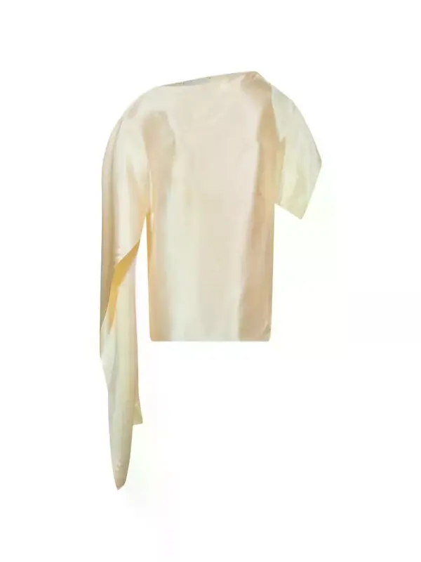 Magda Butrym Asymmetric Draped-sleeve Blouse