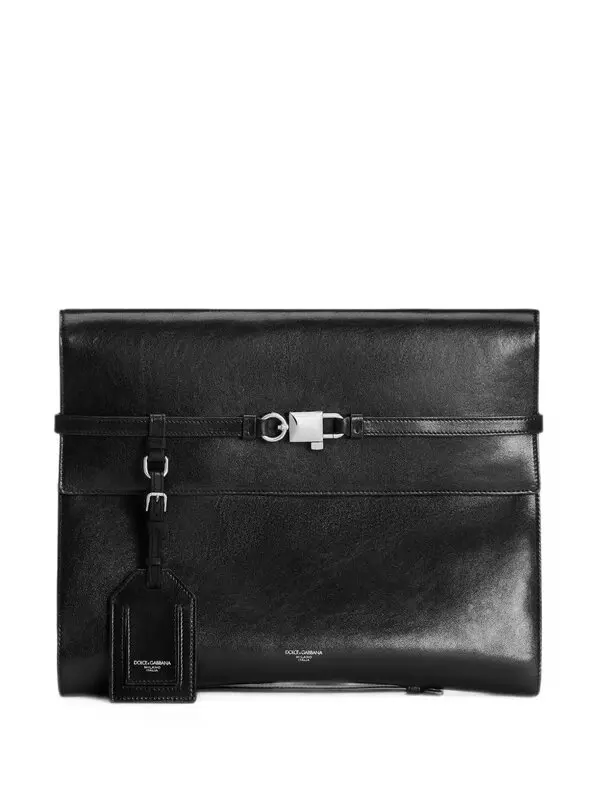 Dolce & Gabbana Lock Calfskin Clutch Bag