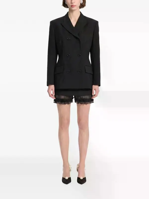 Magda Butrym Double-breasted Wool Blazer - Black