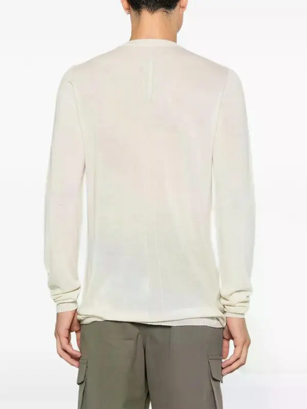 Rick Owens Fine Knit Wool Sweater - Neutrals