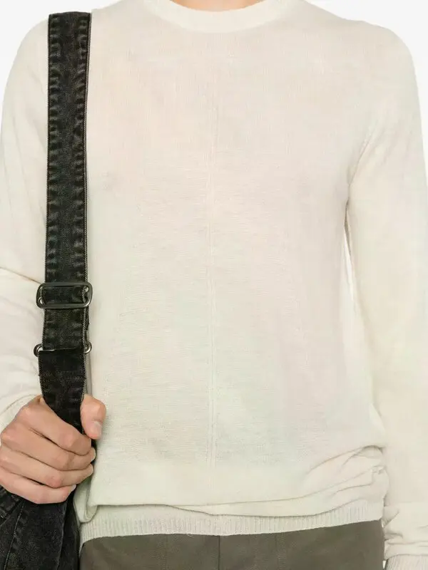 Rick Owens Fine Knit Wool Sweater - Neutrals