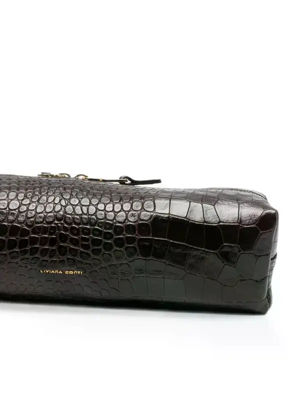 Liviana Conti Croc-effect Clutch Bag