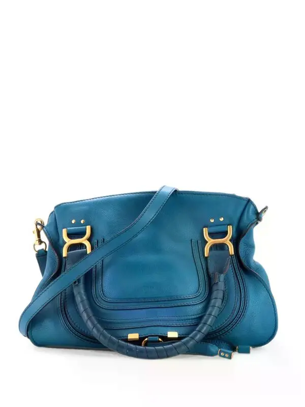 Chloé Marcie Leather Medium Satchel - Blue