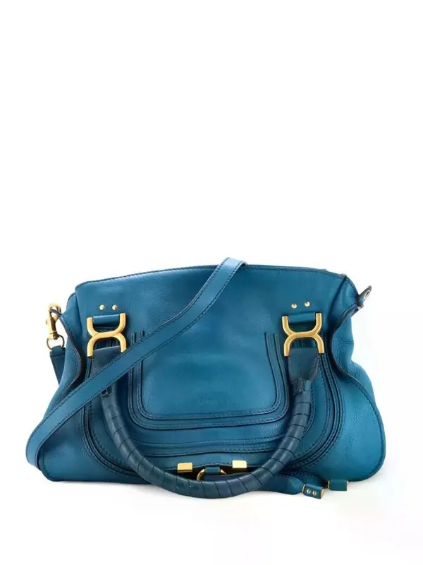 Chloé Marcie Leather Medium Satchel - Blue