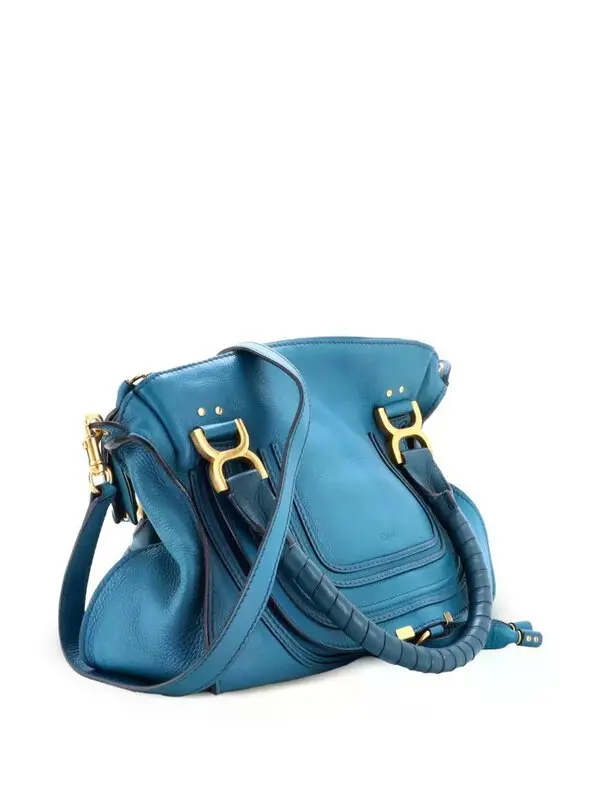 Chloé Marcie Leather Medium Satchel - Blue