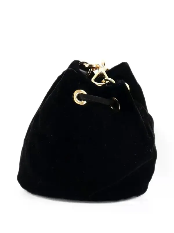 Prada Velvet Mini Bucket Bag With Triangle Logo