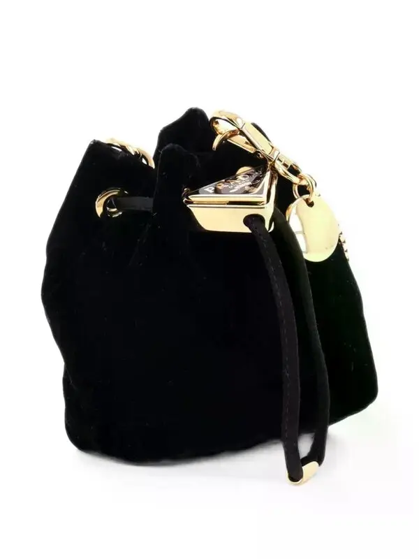 Prada Velvet Mini Bucket Bag With Triangle Logo