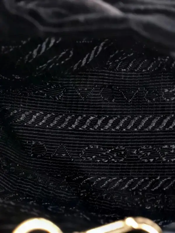 Prada Velvet Mini Bucket Bag With Triangle Logo