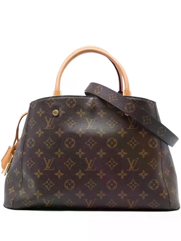 LOUIS VUITTON 2017 Monogram Montaigne Mm Satchel - Brown