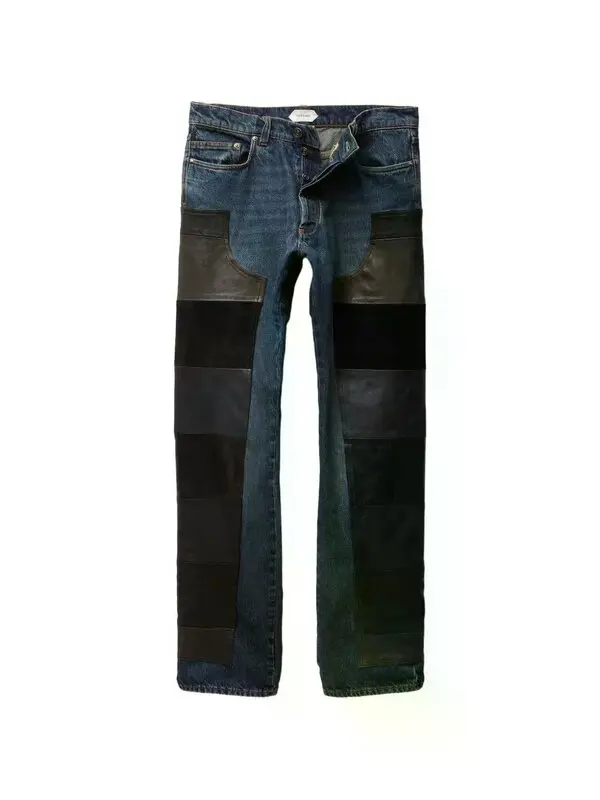 Versace Patchwork Denim Jeans - Blue