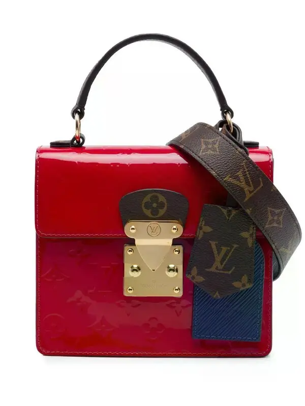 LOUIS VUITTON 2019 Monogram Vernis Spring Street Satchel - Red