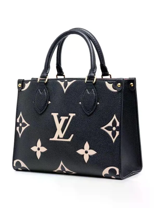 LOUIS VUITTON 2021 Bicolor Monogram Empreinte Giant Onthego Pm Satchel