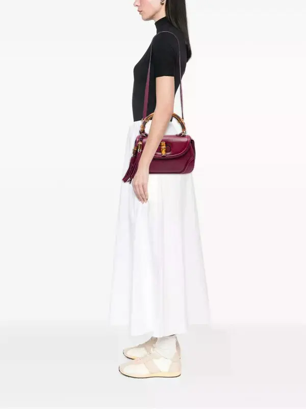 Gucci 2016-2026 Medium Calfskin New Bamboo Satchel