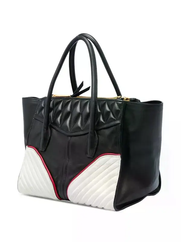 Miu Miu 2010-2026 Small Tricolor Nappa Biker Twin Pocket Satchel