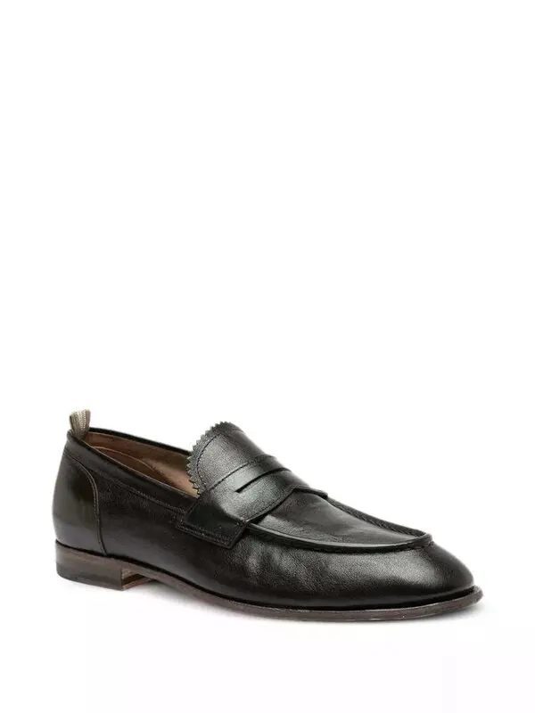 Officine Creative Solitude 001 Serrated-edge Leather Loafers