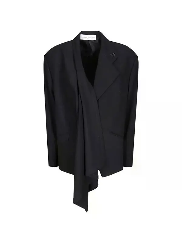 NICCOLO PASQUALETTI Epsilon Draped Blazer - Black