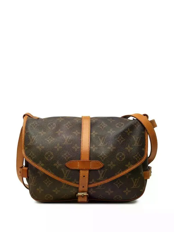 LOUIS VUITTON 1992 Monogram Saumur 25 Crossbody Bag - Brown