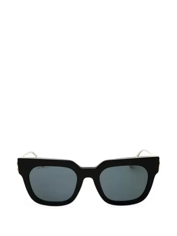 Etro Pegaso Embellishment Rectangular Frame Sunglasses - Black