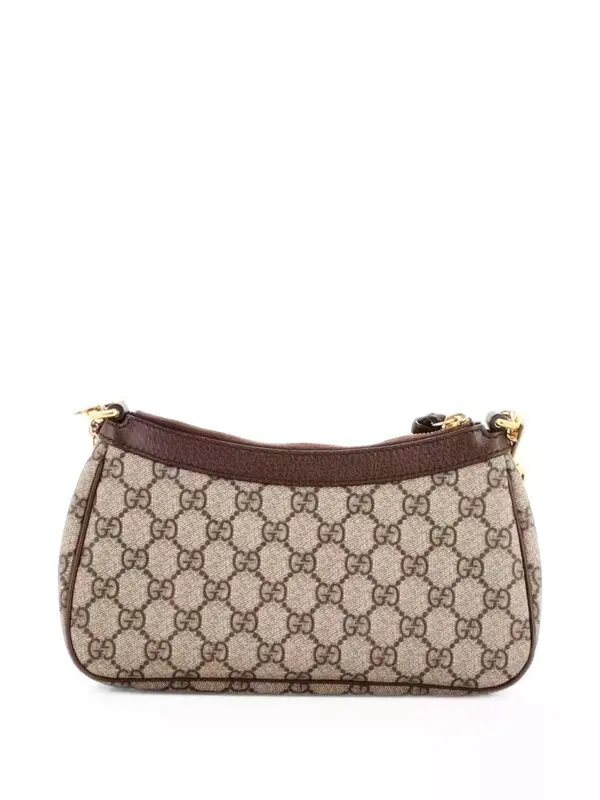 Gucci Ophidia Charm Shoulder Bag Gg Coated Canvas - Brown