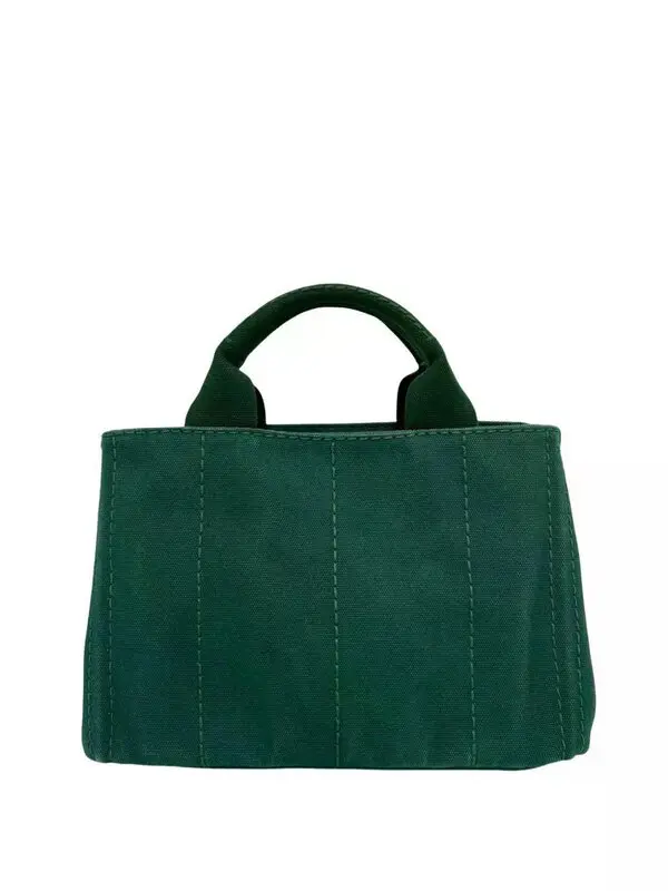 Prada 2013-2026 Small Canvas Canapa Logo Tote Satchel