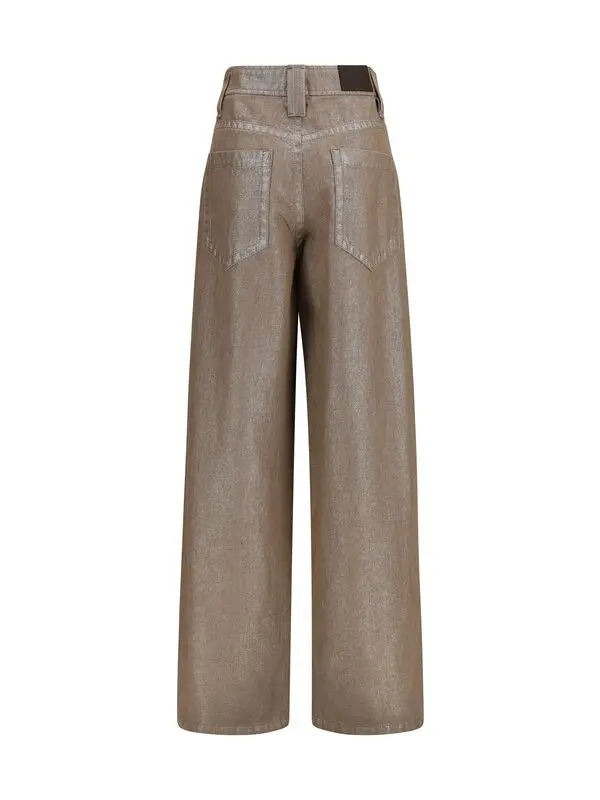 Brunello Cucinelli Lurex Wide-leg Jeans