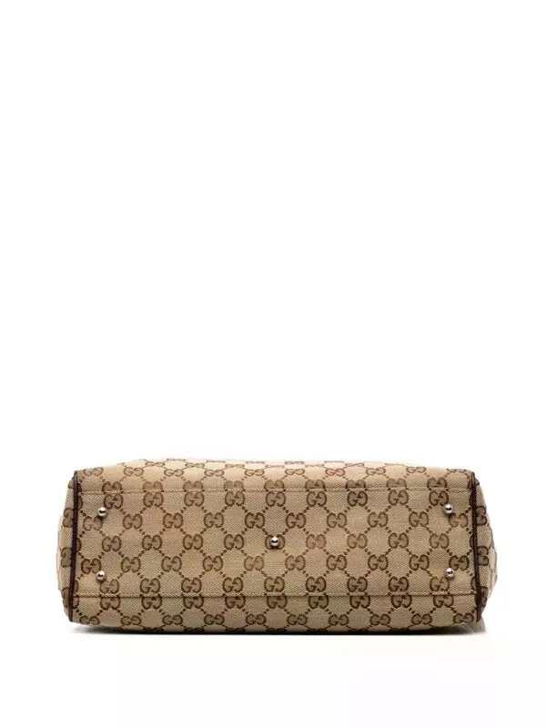 Gucci Gg Canvas Web Horsebit Tote Bag
