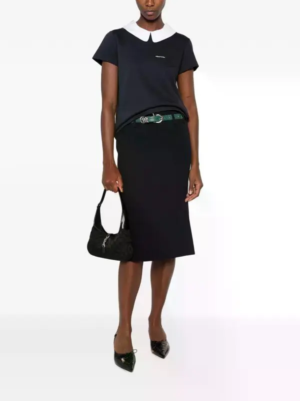 N°21 Contrast-collar Chest-pocket Top