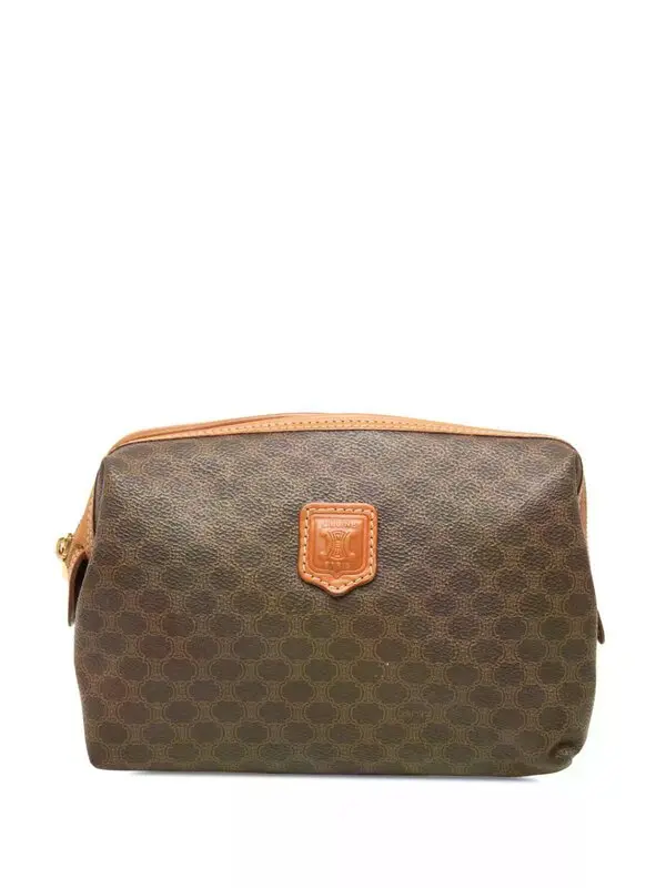 Celine 1997 Macadam Coated Canvas Cosmetic Pouch