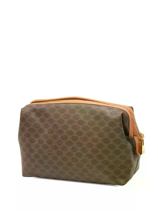 Celine 1997 Macadam Coated Canvas Cosmetic Pouch
