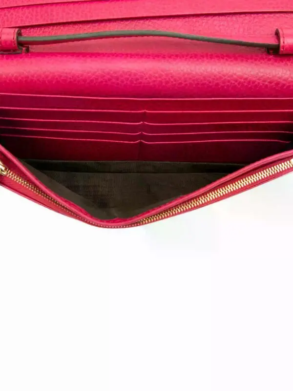 Gucci Calfskin Wallet On Strap Crossbody Bag